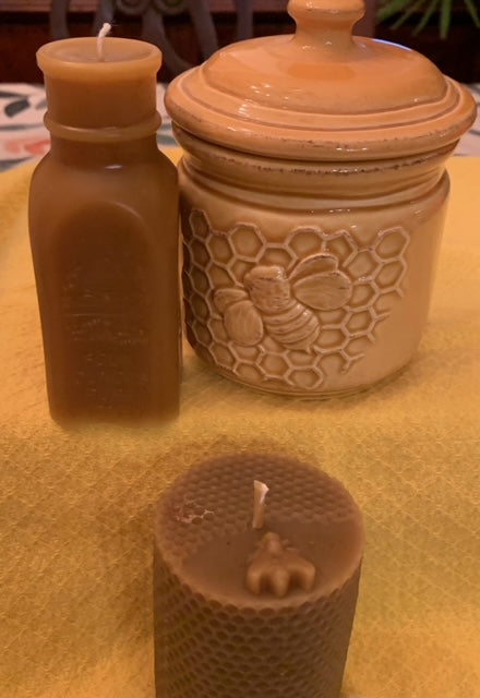 Apothecary Beeswax 'Bee Happy ' Candles – Old Acquaintances